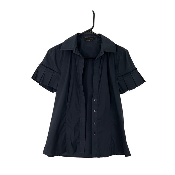 BCBG | Tops | Bcbg Womans Shirt Sze Small Black Color Button Up Aline ...